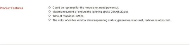 420V/440V Voltage Surge Protector Solar System Lightning Surge Protection 20kv SPD 4p AC Surge Protective Device Surge Arrester