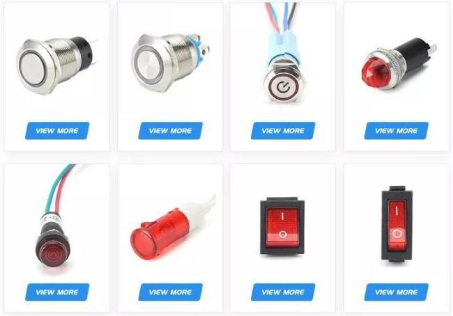 IP67 Waterproof Electronic LED Momentary Push Button Switch Locking Metal Push Button Switch