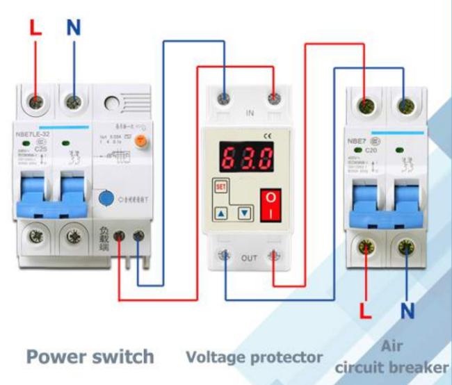 Voltage Current Protector 220V Over Under Voltage Regulator Current Limited Adjustable Protection