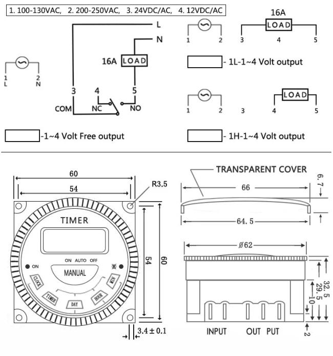 Digital LCD Power Weekly Programmable Timer Time Switch Relay AC220V 110V 24V 12V 16A Industrial Timer Switch