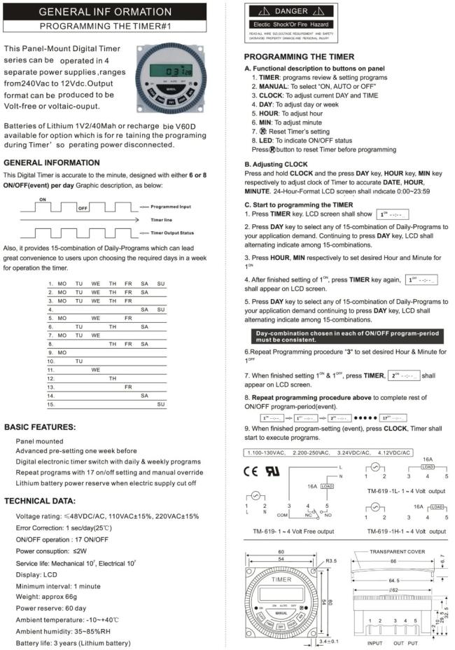 Digital LCD Power Weekly Programmable Timer Time Switch Relay AC220V 110V 24V 12V 16A Industrial Timer Switch