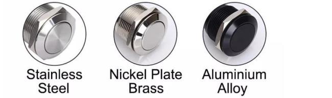 Customizable IP67 Push Button Switch Factory Outlet Metal / Plastic Momentary / Latching 12mm, 16mm, 19mm, 22mm, 25mm, 30mm