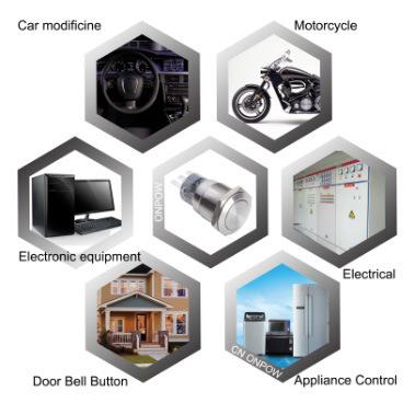 New Type Push Switch Waterproof/High Protection Stainless Steel Shell, Momentary/Latching Push Button