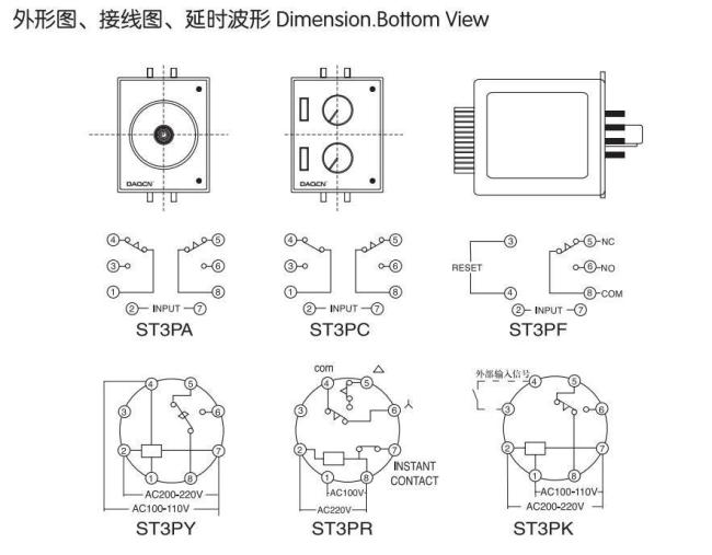 AC 220V Time Relay St3PC Series 220VAC Timer Delay