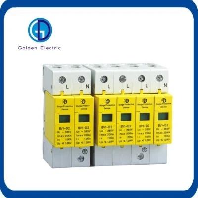 AC 385V/420V/440V Low Voltage Surge Protector 60ka-150ka 2p 3p 4p Surge Protection Device SPD Lightning Arrester