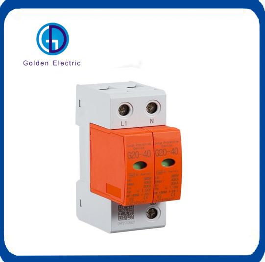 AC Surge Protection Device SPD Imax 40ka Lightning Surge Protector 230V 440V Surge Arrester for Solar System