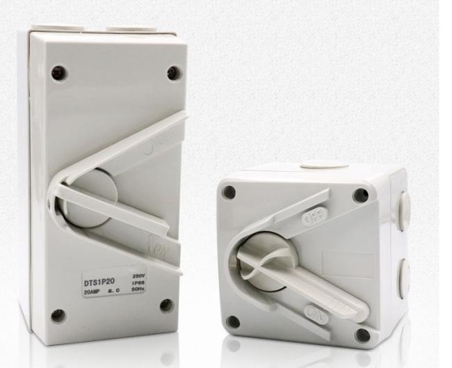 Factory Supply Australian Standard Waterproof Isolation Switch IP66 Industrial Outdoor PC Rainproof Isolation Switch