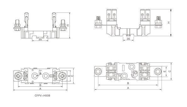 Wholesale High Capacity Nh Series DC Fuse with Fuse Holder Used Solar PV System