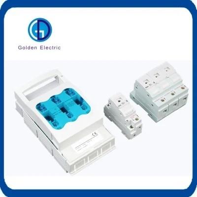 Solar PV Control Fuse Holder DC 1000V 1p 10A 16A 20A 25A 32A Electric Ceramic Cylinder Fuse Link Fuse Base with Indicator