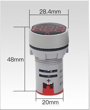 Mini Voltmeter, Ammeter, Hz Current Frequency Panel Meter Indicator Digita 22mm LED Digital Display Power Signal Light