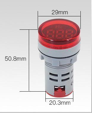 Mini Voltmeter, Ammeter, Hz Current Frequency Panel Meter Indicator Digita 22mm LED Digital Display Power Signal Light