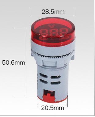 Mini Voltmeter, Ammeter, Hz Current Frequency Panel Meter Indicator Digita 22mm LED Digital Display Power Signal Light