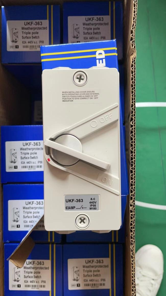 IP65 Ukf 4p 63A Protective Box Isolation Switch