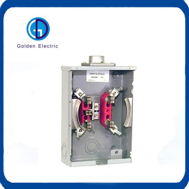Power 7jaw 3 Phase Electrical 125AMP Meter Base Meter Holder Ring Type Energy Meter Socket