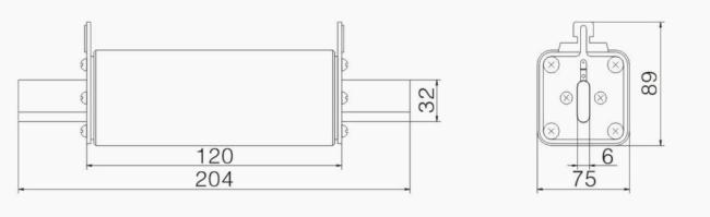 DC Solar Fuse 1500V 160A 250A 400A 500A PV Solar Blade Type Fuse Link and Fuse Holder