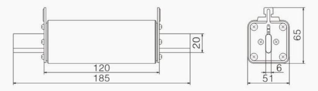 DC Solar Fuse 1500V 160A 250A 400A 500A PV Solar Blade Type Fuse Link and Fuse Holder