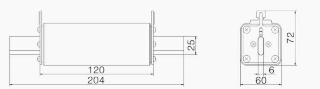 DC Solar Fuse 1500V 160A 250A 400A 500A PV Solar Blade Type Fuse Link and Fuse Holder