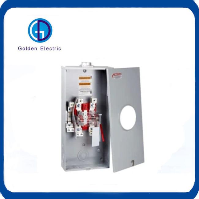 Single Phase Ringless Type 320A 600VAC 4jaw Outdoor Residential Electric Meter Socket Meter Base Meter Box