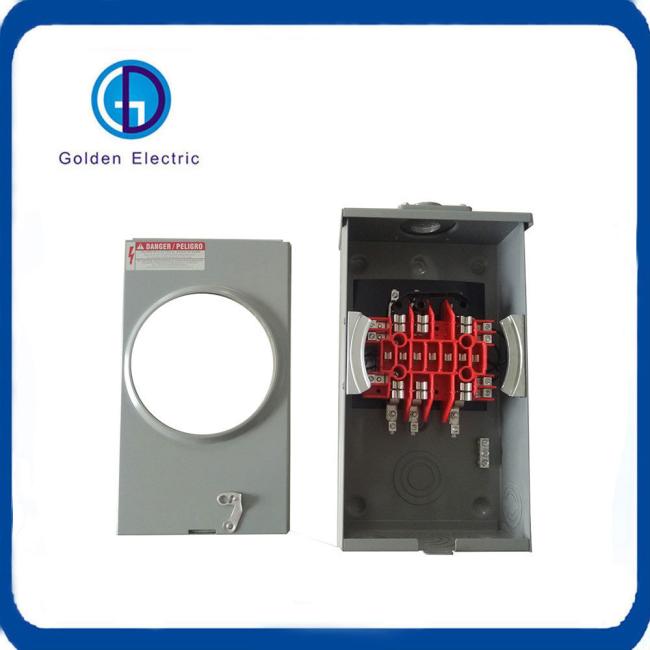 Single Phase Ringless Type 320A 600VAC 4jaw Outdoor Residential Electric Meter Socket Meter Base Meter Box