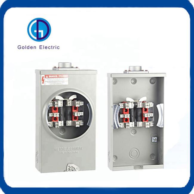 Single Phase Ringless Type 320A 600VAC 4jaw Outdoor Residential Electric Meter Socket Meter Base Meter Box