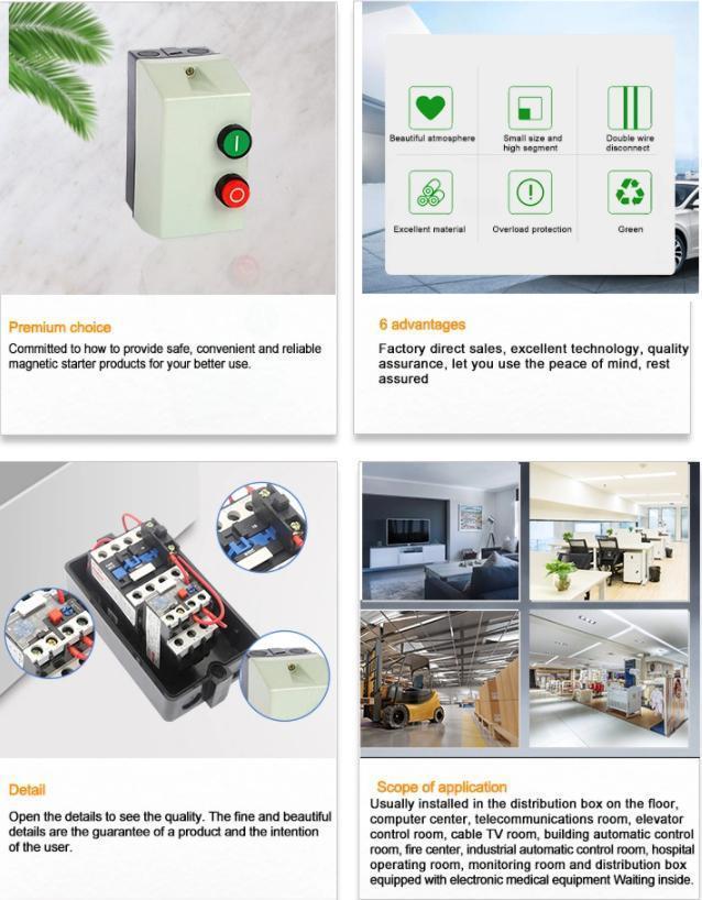 Dol Le Series Magnetic Motor Starter Switch with AC Contactor Factory Price Water Proof IP42 / IP65 / IP55