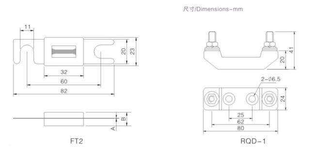 Automobile Fuse and Fuse Holder 125VAC 48VDC 100A 175A 225A 355A 450A 700A Fuse Base