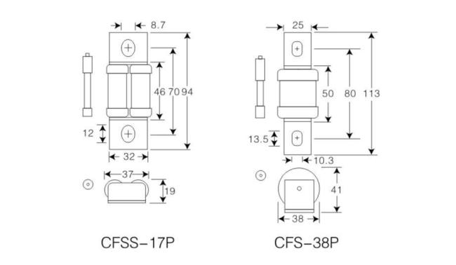 AC240V DC150V Bolt Connected Fast Speed Fuses with 5A 50A 100A 160A 200A 300A 400A 500A 600A 700A 800A 900A