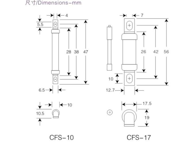AC240V DC150V Bolt Connected Fast Speed Fuses with 5A 50A 100A 160A 200A 300A 400A 500A 600A 700A 800A 900A