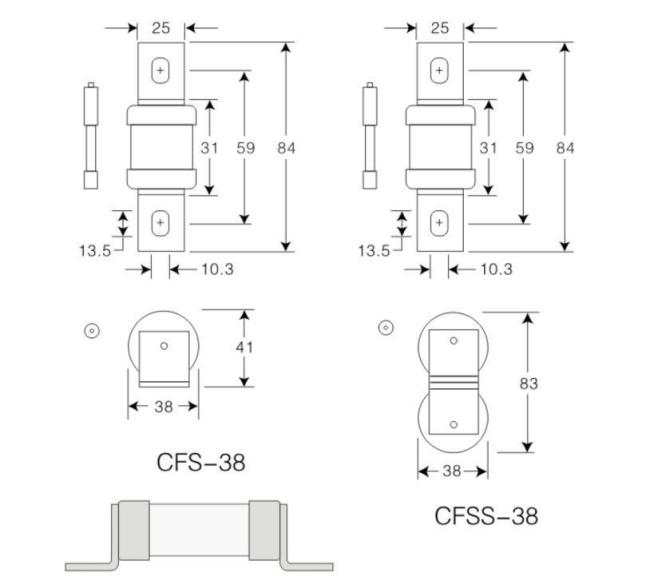 AC240V DC150V Bolt Connected Fast Speed Fuses with 5A 50A 100A 160A 200A 300A 400A 500A 600A 700A 800A 900A