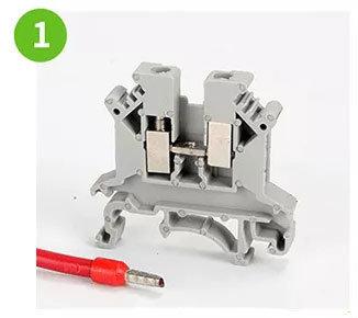 UK 1.5b Feed Through Installation Rail Mount Terminal Blocks Screw Connection 26-16AWG Terminal Block