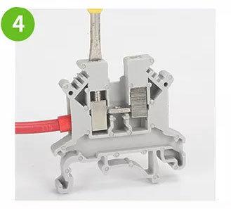 Large Voltage 800V UK-10n 10mm2 UK Series Cage Spring Terminal Block Brass Spring Wire Connector