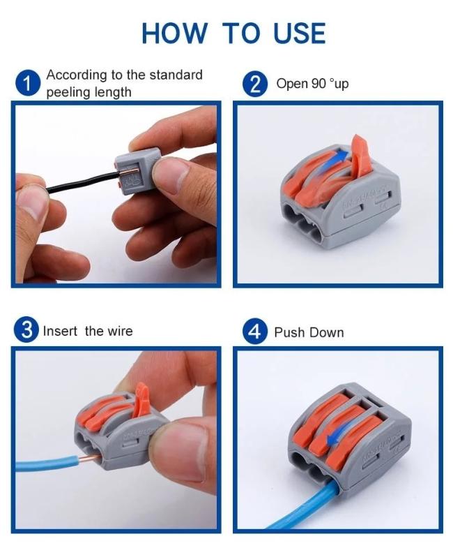 Universal Type Fast Connection Terminal 2pin 3pin 4pin 5pin 8pin Insulation Fast Spring Terminal