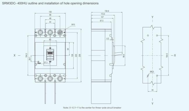 DC 1000V 2p 3p MCCB Molded Case Circuit Breaker with 125A 140A 160A 180A 200A 225A 250A 280A 315A 320A