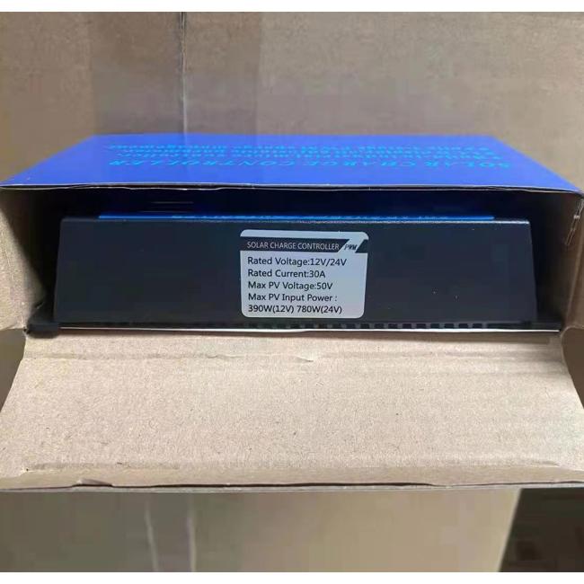 Solar Charge Controller 30A/20A/10A 12V 24V Auto with LCD Display and Double USB Solar PV Regulators Battery Chargers