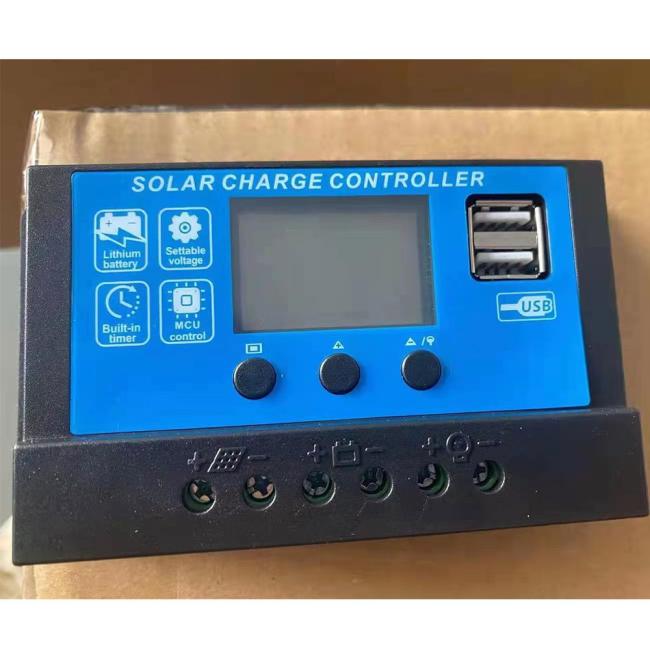 Solar Charge Controller 30A/20A/10A 12V 24V Auto with LCD Display and Double USB Solar PV Regulators Battery Chargers