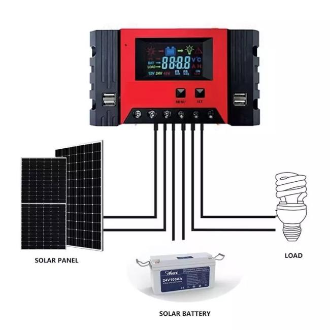 New Design 12V 24V Auto 10A 20A 30A 40A 50A 60A PWM Solar Charge Controller for Solar Energy System