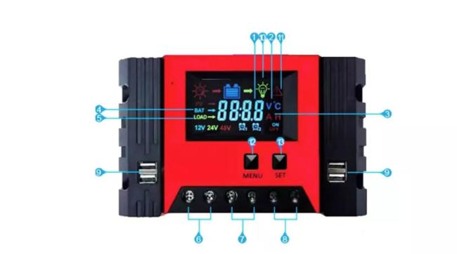 New Design 12V 24V Auto 10A 20A 30A 40A 50A 60A PWM Solar Charge Controller for Solar Energy System