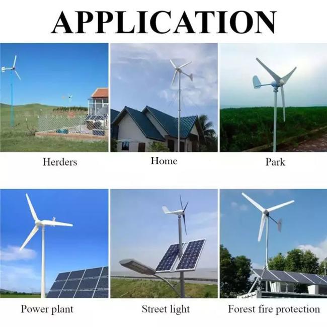 Home Use off Grid System 1000W AC 48V Wind Turbine Power Generator Horizontal Windmill Wind Turbine