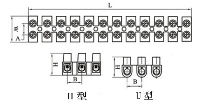 12way X3 Series U Type 10A Electrical Terminal Connector Strip 12p Terminal Block with PE Material
