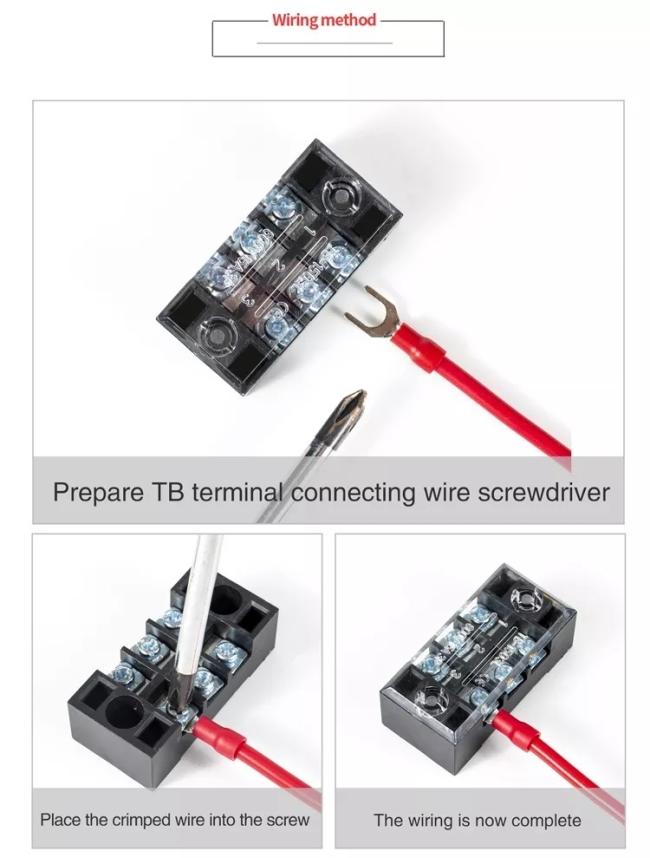 1-12p Tb Series Fixed Type Terminal Block Branch Box Connector Electric Wire Screw Barrier Terminal Block Strips