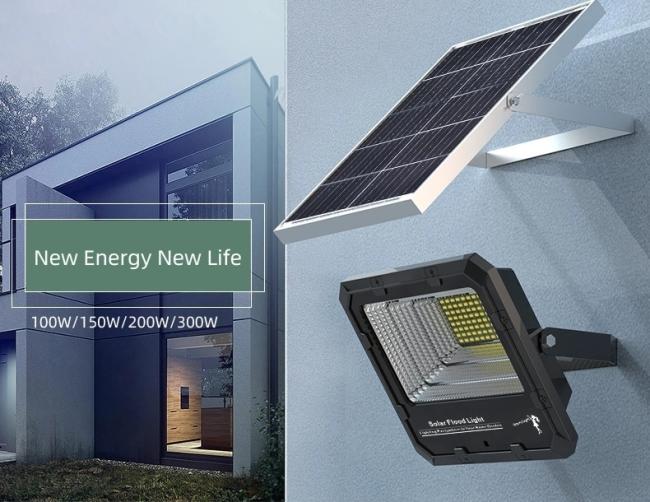Outdoor Solar Flood Lights 100W 150W 200W 250W 300W Solar Land Light Solar LED Lamp Sensor Lights