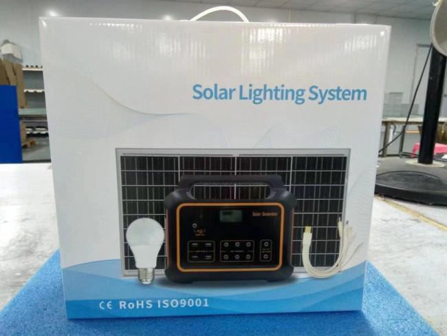 60W New Solar Energy Storage System with LED Bulb and Battery