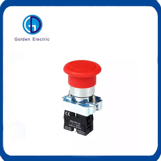 Push Button Start Stop Label No+Nc 1 Red Pilot Light 2 Spring Return Push Button Control Box