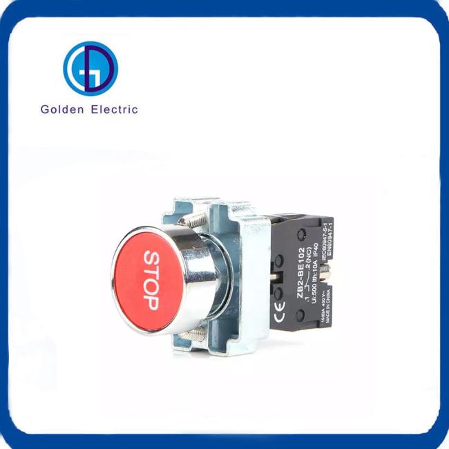 Push Button Start Stop Label No+Nc 1 Red Pilot Light 2 Spring Return Push Button Control Box