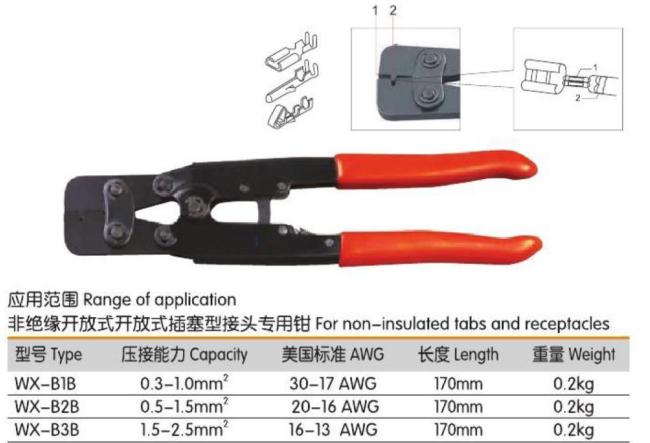 Mini Crimping Plers for Non-Insulated Terminals