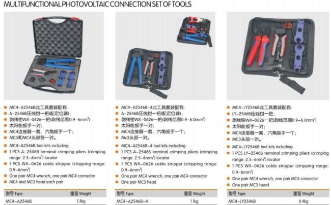 Solar Crimping Tools Mc3/Mc 4 for Solar Panel PV Cables/ Solar Press Plier