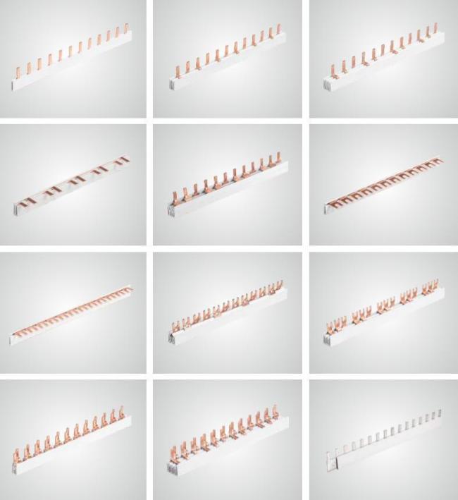 Electric Copper Busbar 3 Phase Bus Bar Pin Type