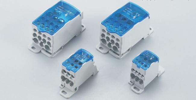 Plastic Brass Cable Connector Power Distribution Bus Bar Terminal Block Box DIN Rail Mounted Terminal