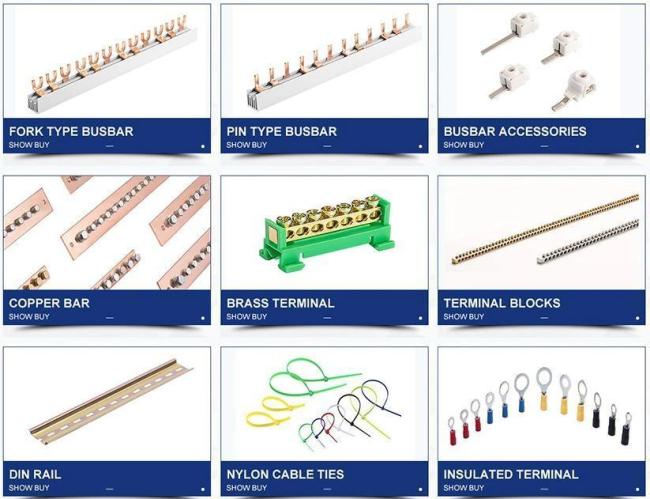 Customized Double Row Brass Terminals Tinned Brass or Copper Terminal Blocks
