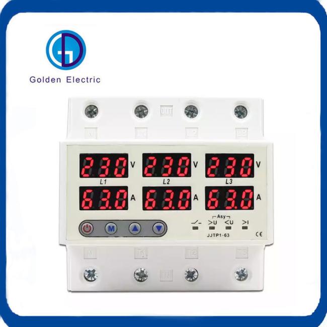 Over and Under Voltage Over Current Protector 63A 220V Leakage Protection Circuit Breaker Surge Protect Relay